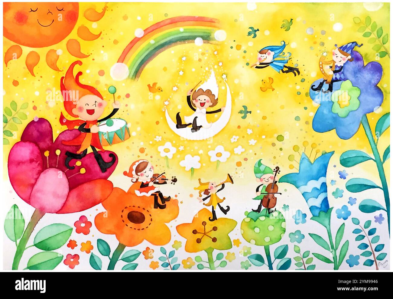 Harmony of the seven colours Stock Photo - Alamy