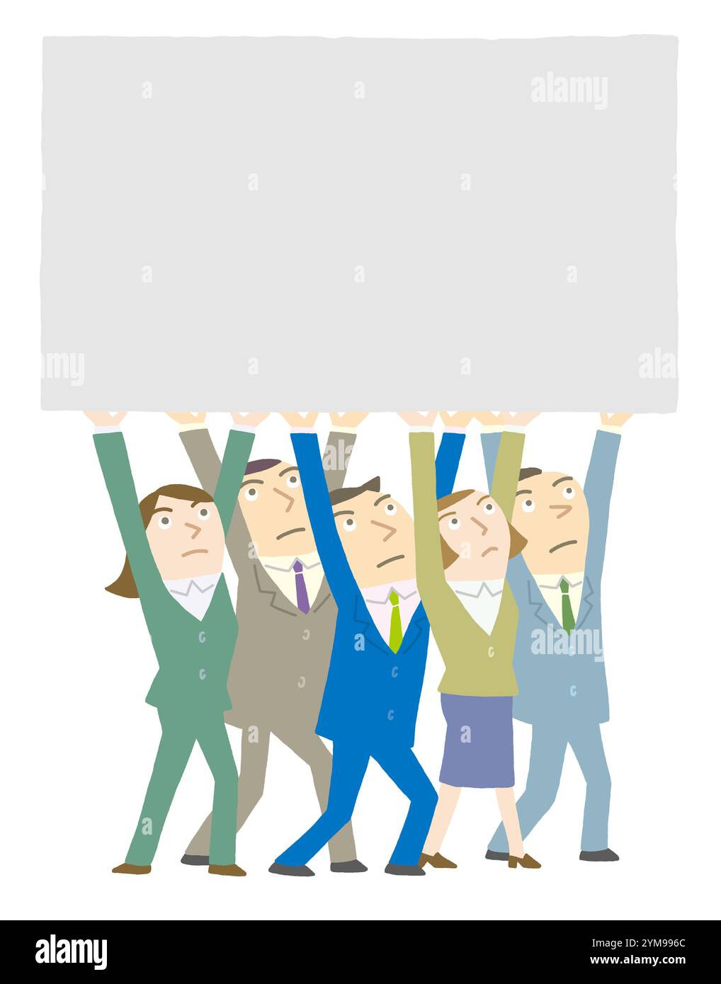 Businessmen joining forces Stock Photo - Alamy
