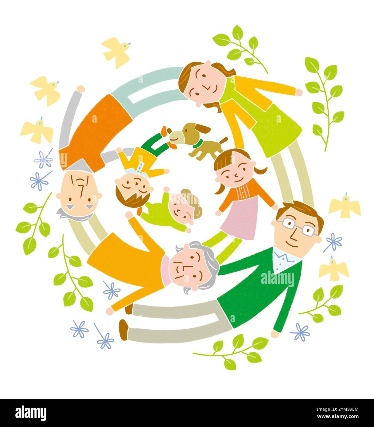 Family tree three generations Cut Out Stock Images & Pictures - Alamy