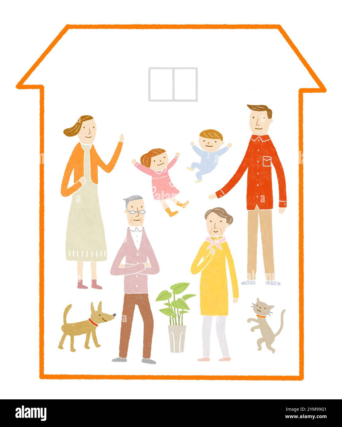 Generations family home Cut Out Stock Images & Pictures - Alamy