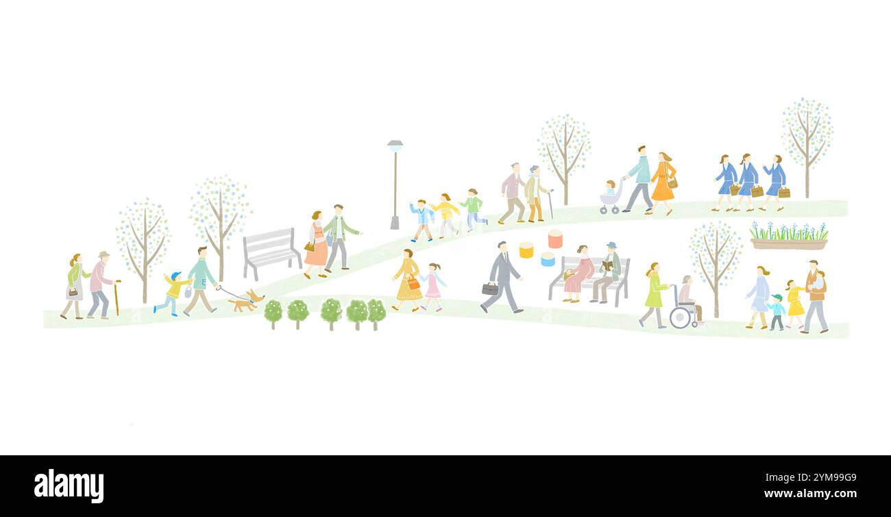 Everyday people walking in Cut Out Stock Images & Pictures - Alamy