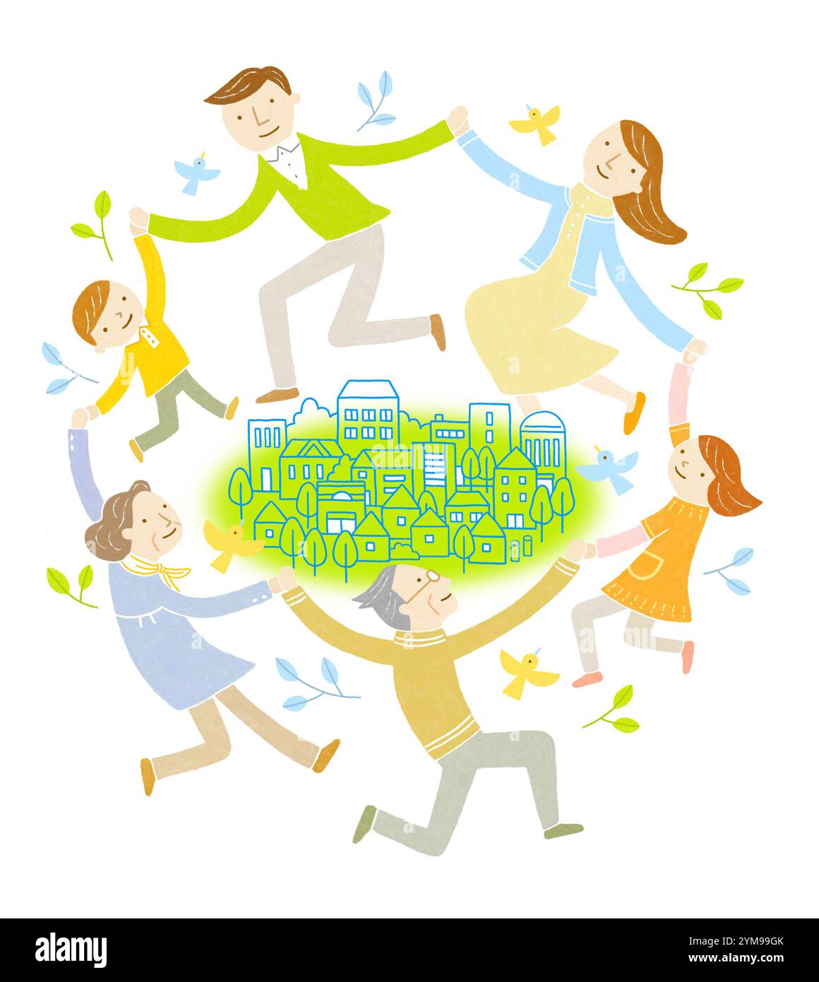 Three birds in a Cut Out Stock Images & Pictures - Alamy