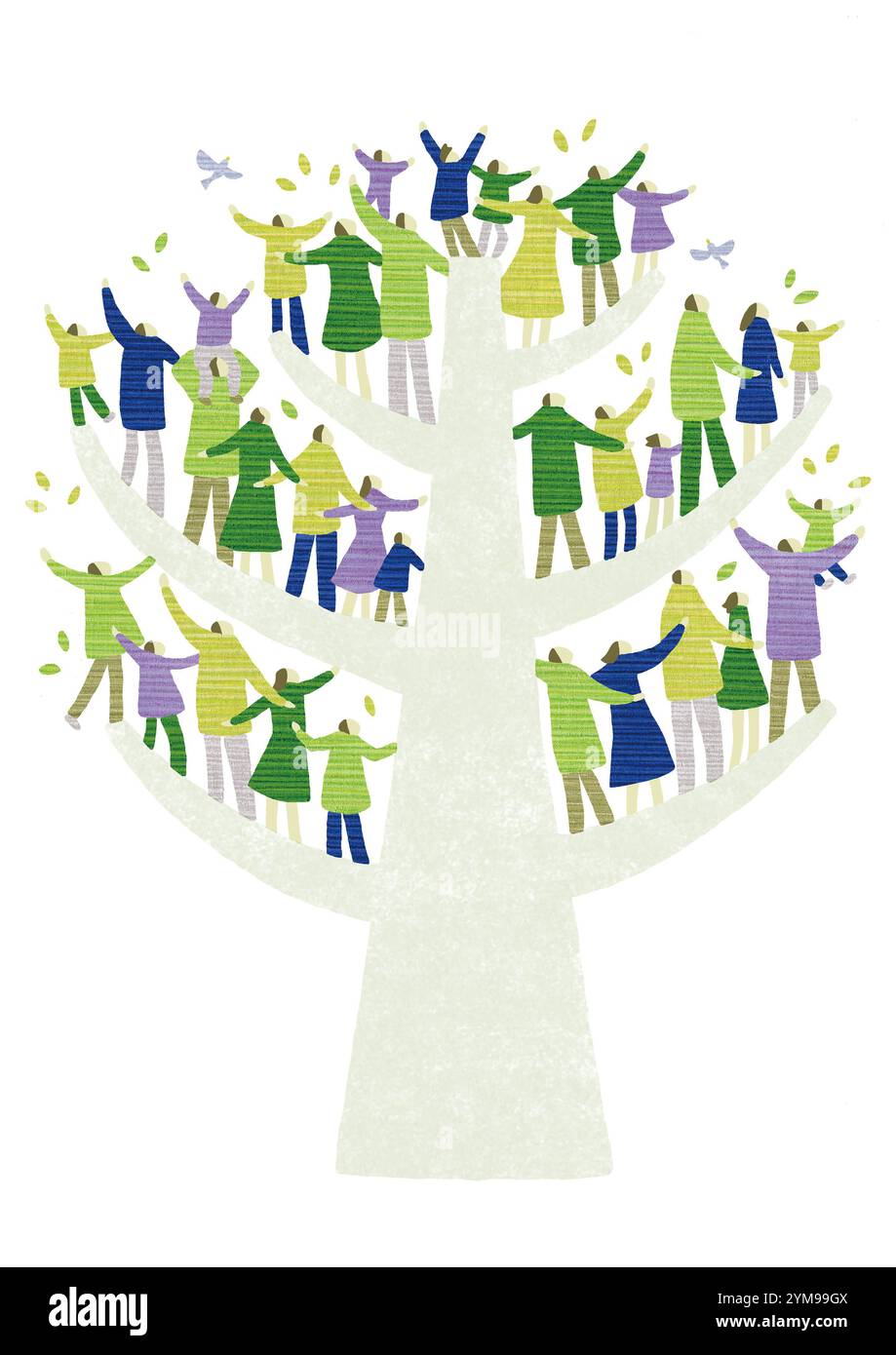 Trees of many people Stock Photo - Alamy