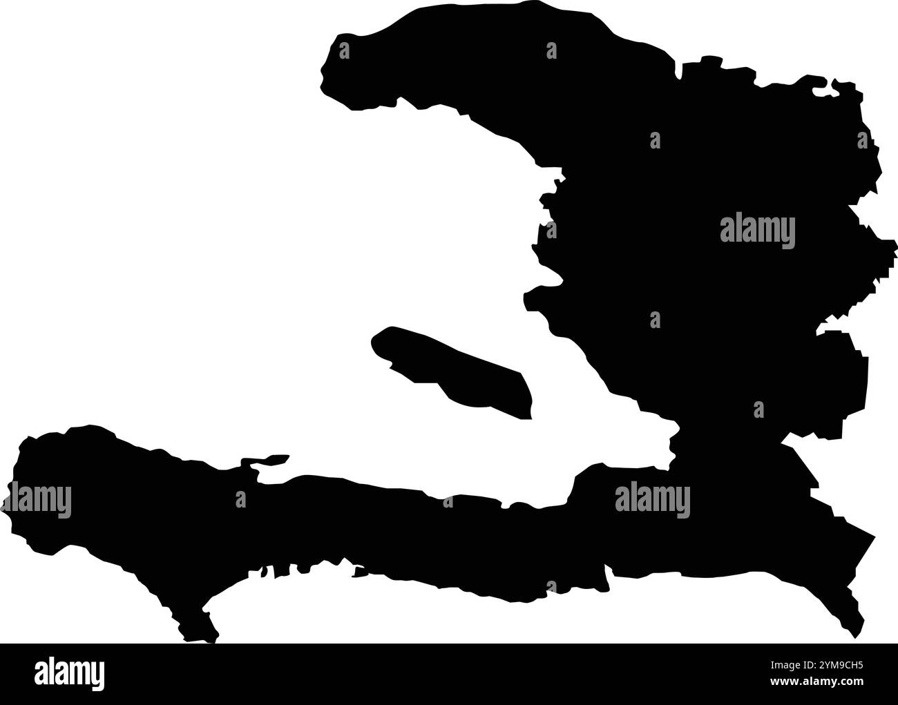 Haiti dominican republic border map hi-res stock photography and images ...