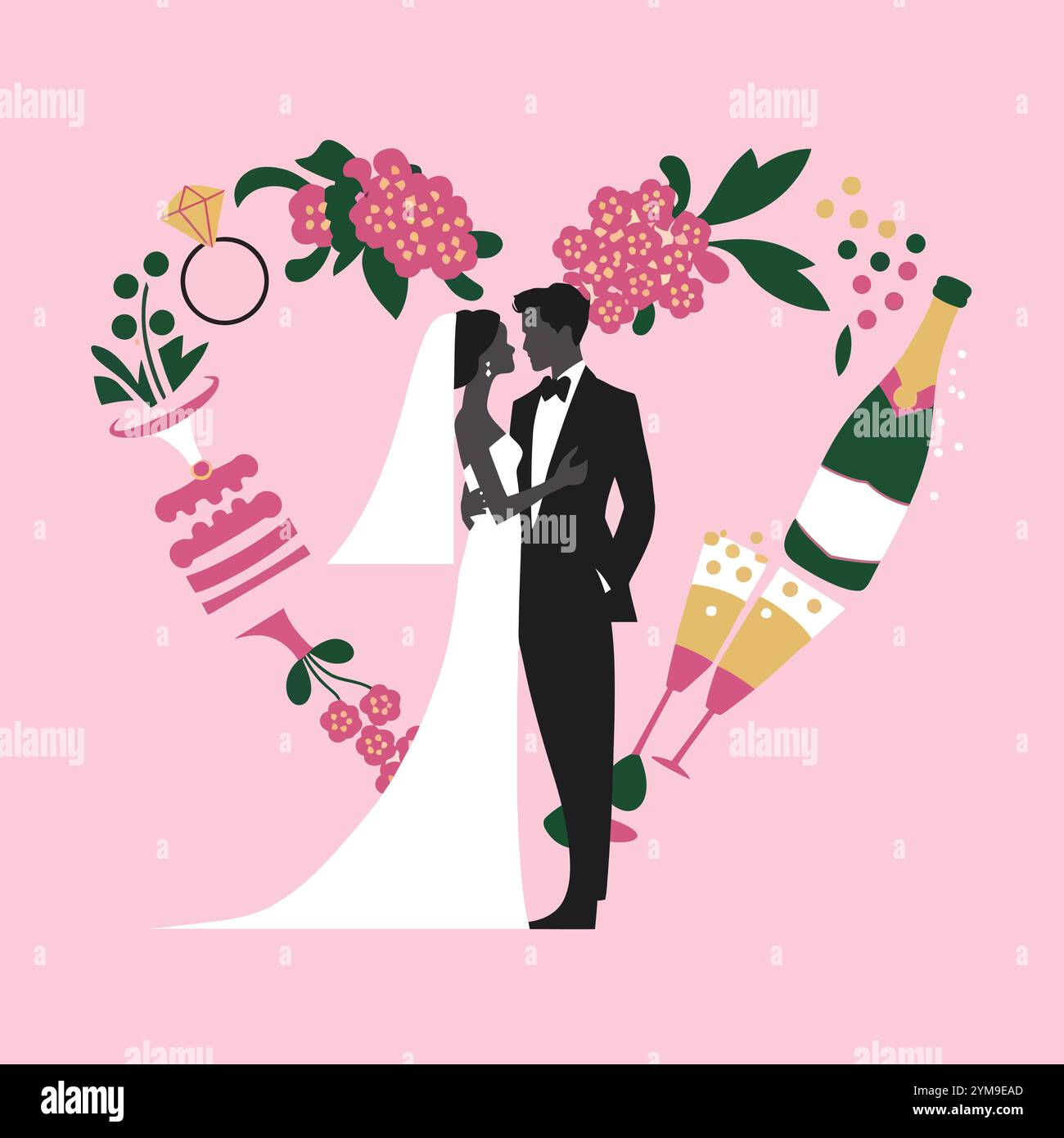 Marriage logo Stock Vector Images - Alamy