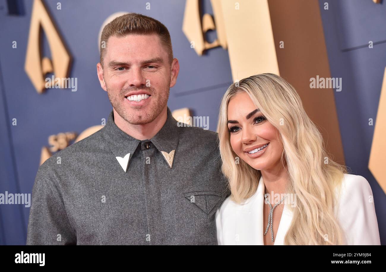 Nashville, USA. 20th Nov, 2024. Freddie Freeman and Chelsea Freeman ...