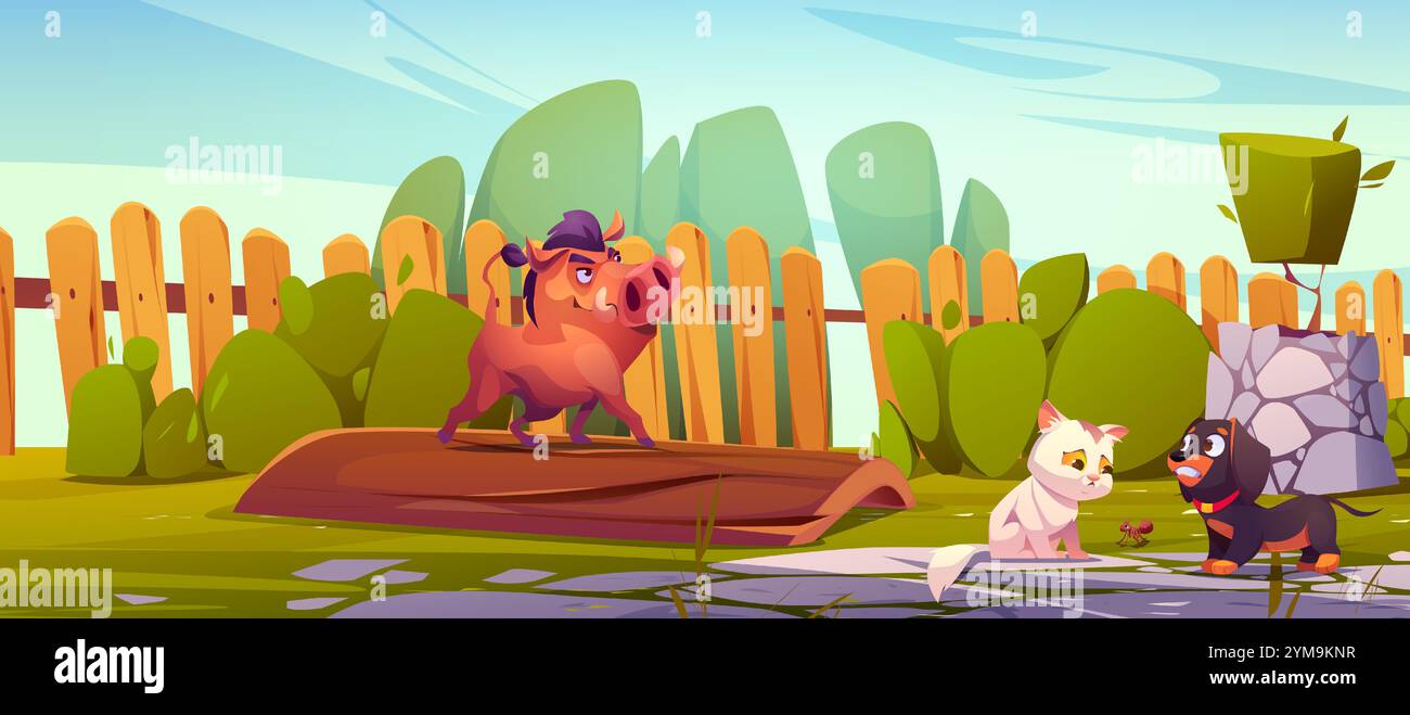 Boar garden Stock Vector Images - Alamy