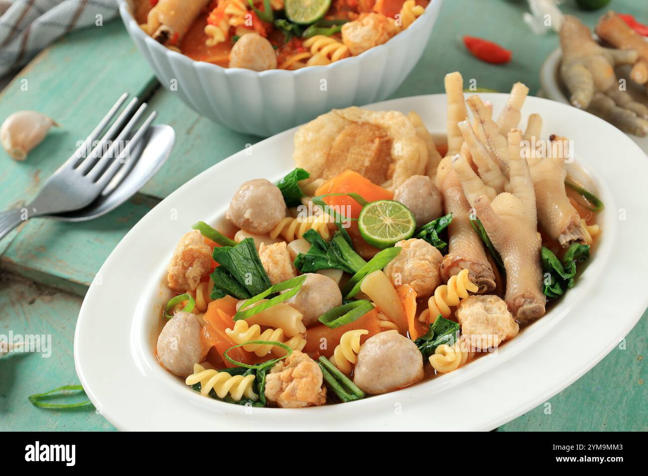 Seblak, Indonesian Popular Street Food from Bandung, West Java Stock ...