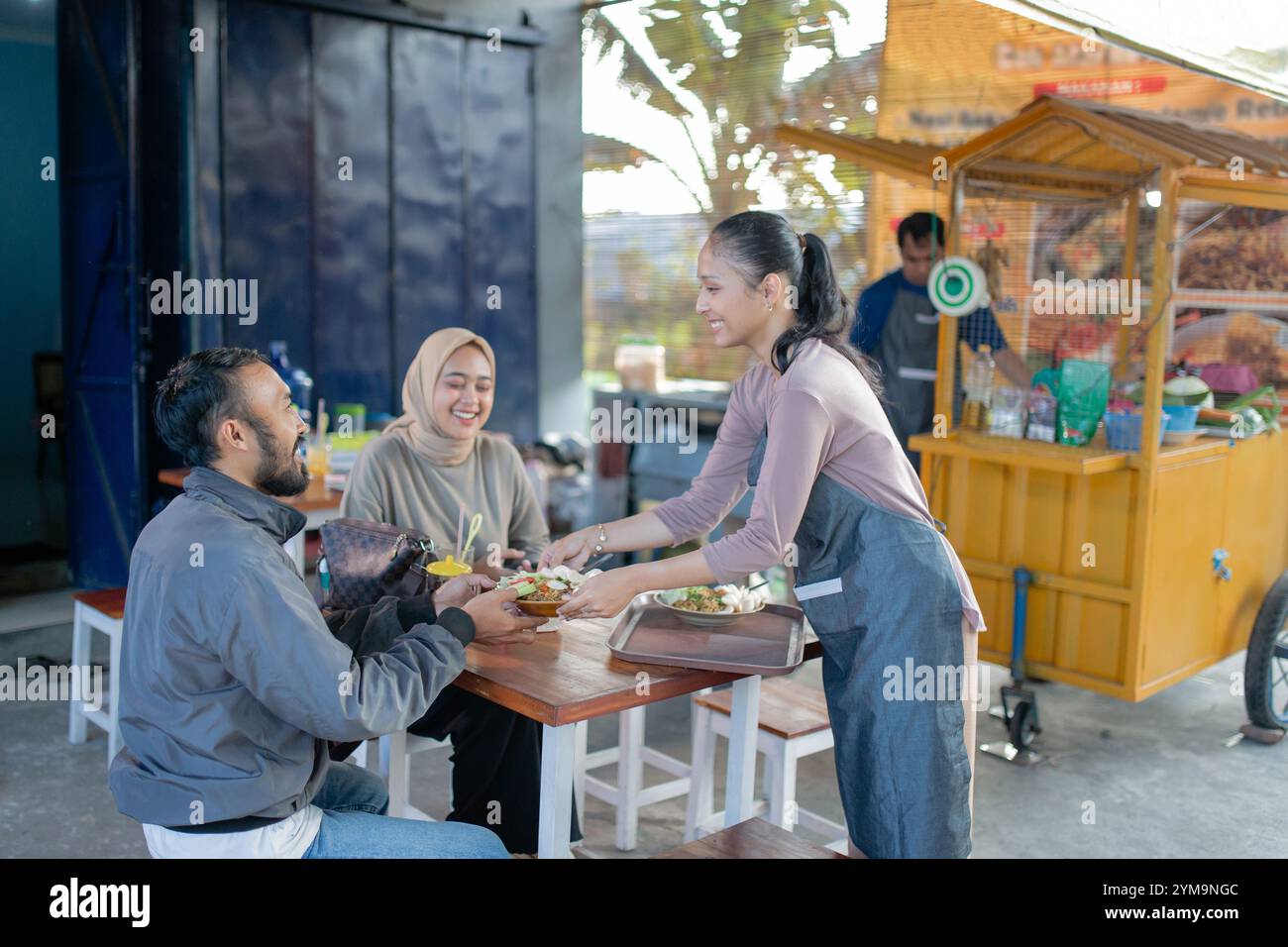 Enjoy Friendly Service at a Vibrant Eatery with Happy Diners Enjoying ...
