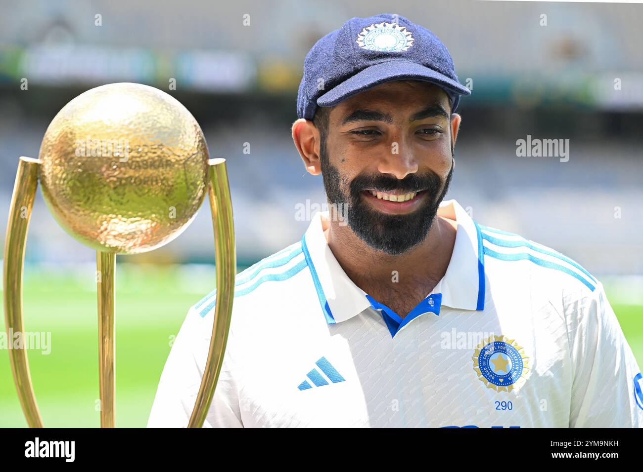 Jasprit Bumrah Captain of India poses for a photo with Border- Gavaskar ...