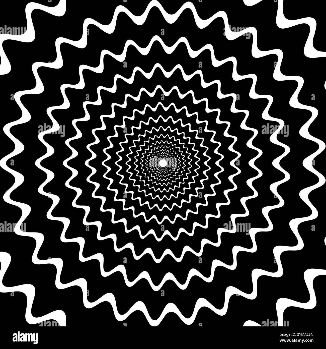 Concentric hypnotic spiral, geometric hypno swirl. Concentric hypnosis ...