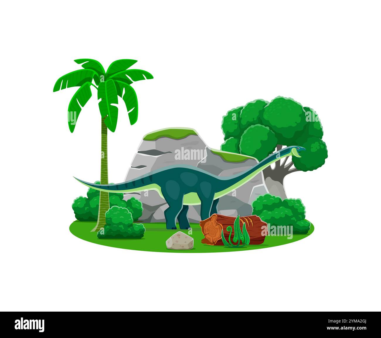Amygdalodon prehistoric dinosaur cartoon character. Isolated vector ...