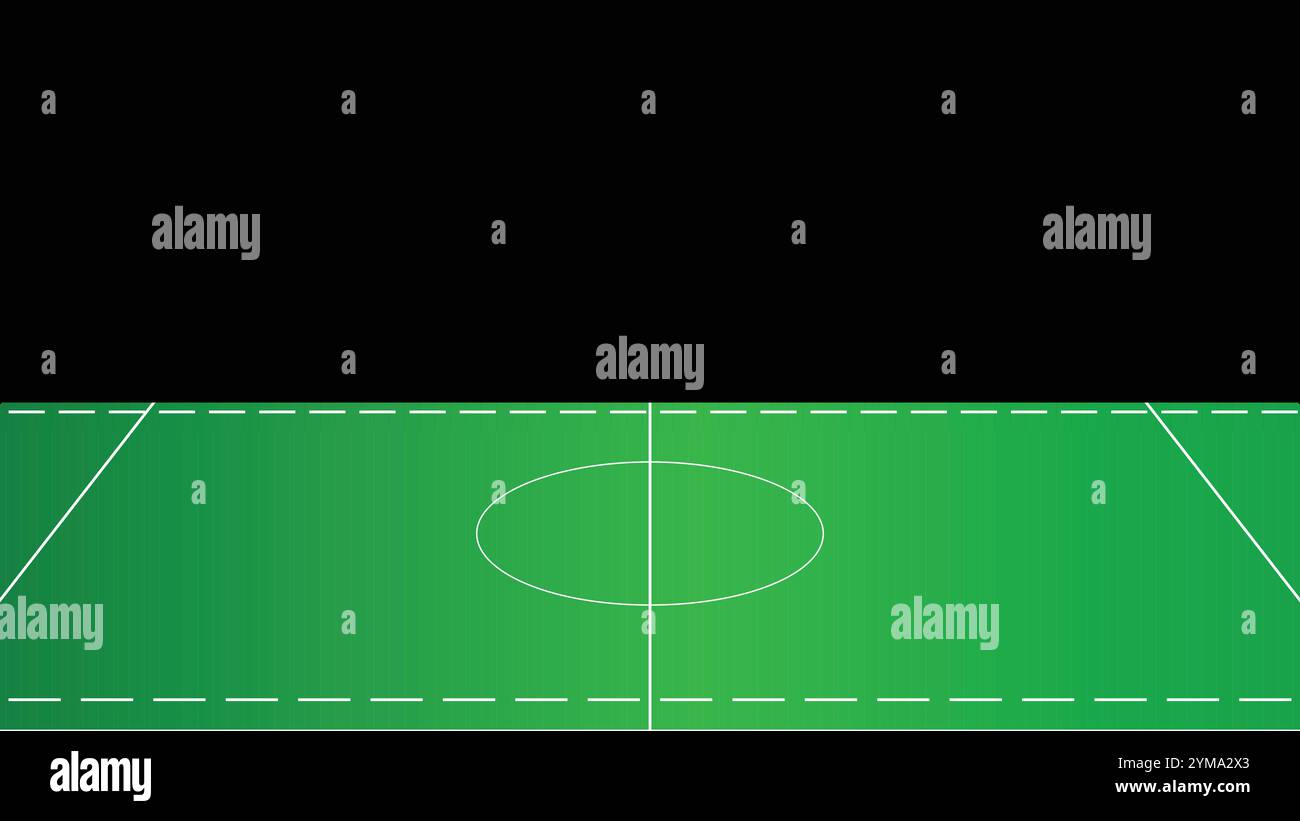 Hockey Match Ground 3d look One side view of hockey stadium ground with ...