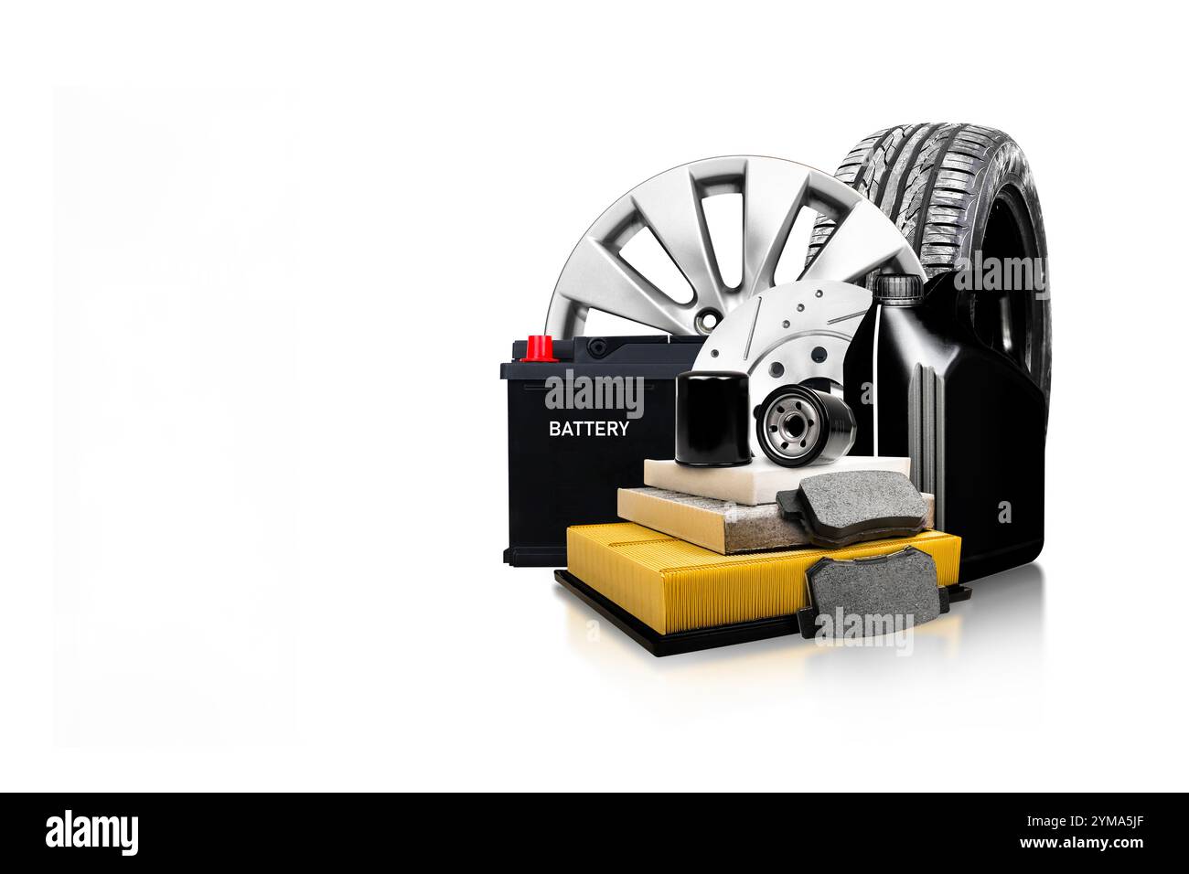 Automotive parts and accessories collection for car maintenance on ...