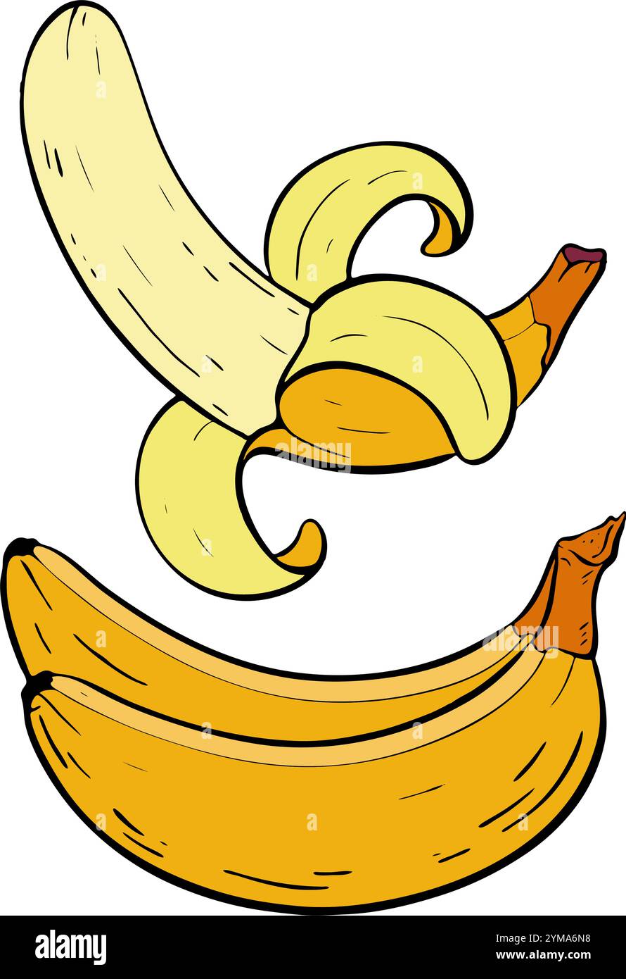 Colorful and Vibrant Banana Illustrations Fun and Whimsical Designs ...