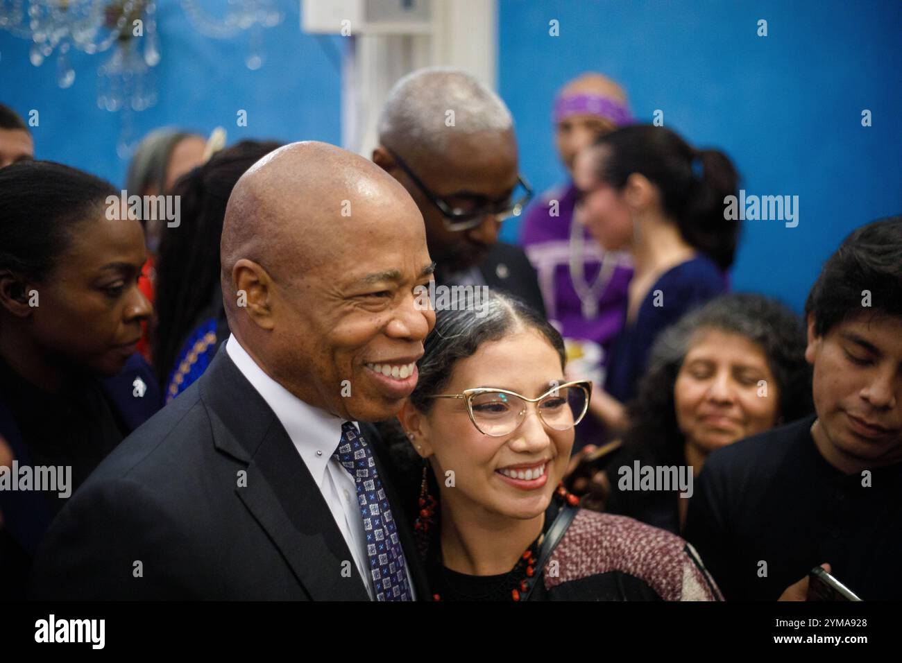 New York, NY. November 20th, 2024. Mayor Eric Adams Greets Native ...