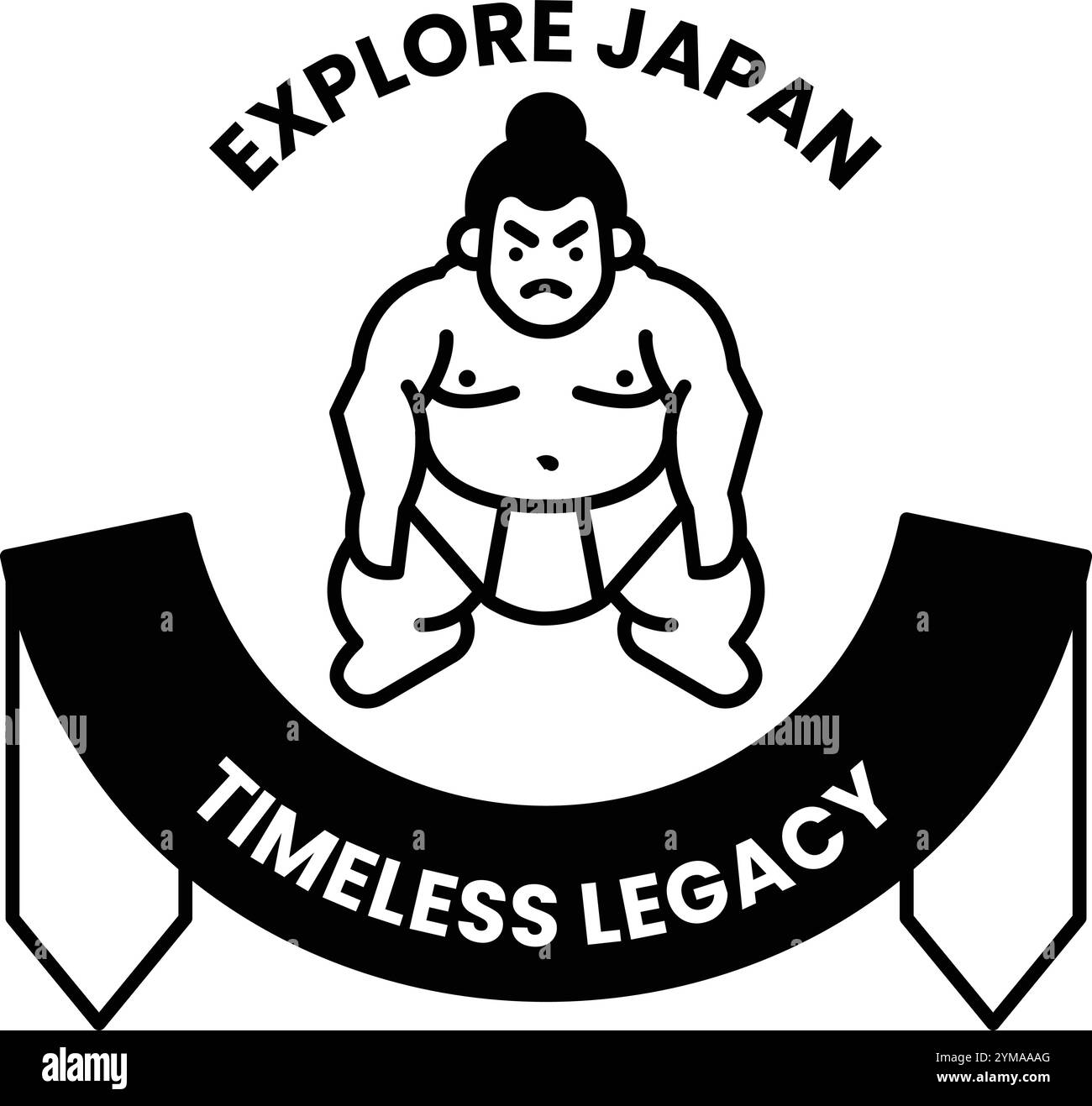 A Sumo logo is depicted in a logo for Explore Japan Stock Vector Image ...