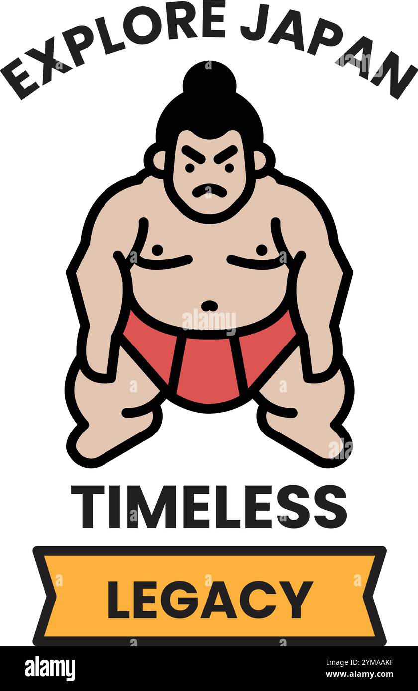 A Sumo logo is depicted in a logo for Explore Japan Stock Vector Image ...