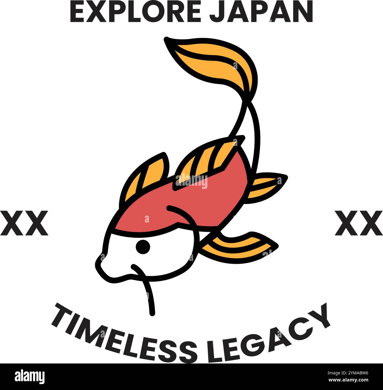 A fish logo with the words Explore Japan and Timeless Legacy underneath ...