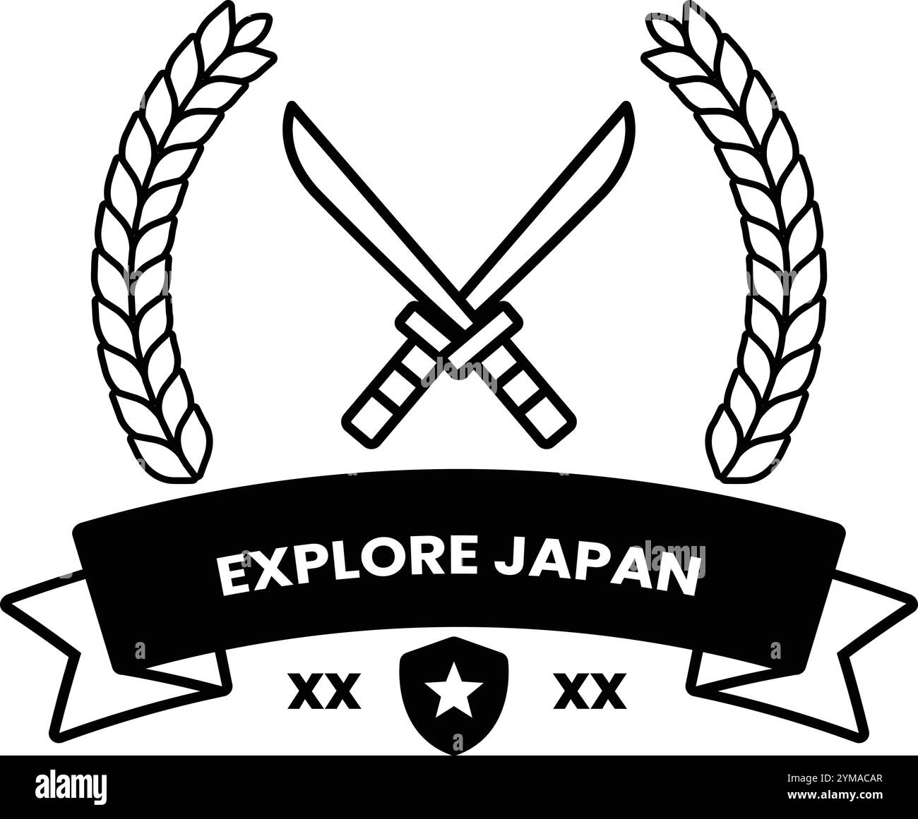 Swords logo Black and White Stock Photos & Images - Alamy