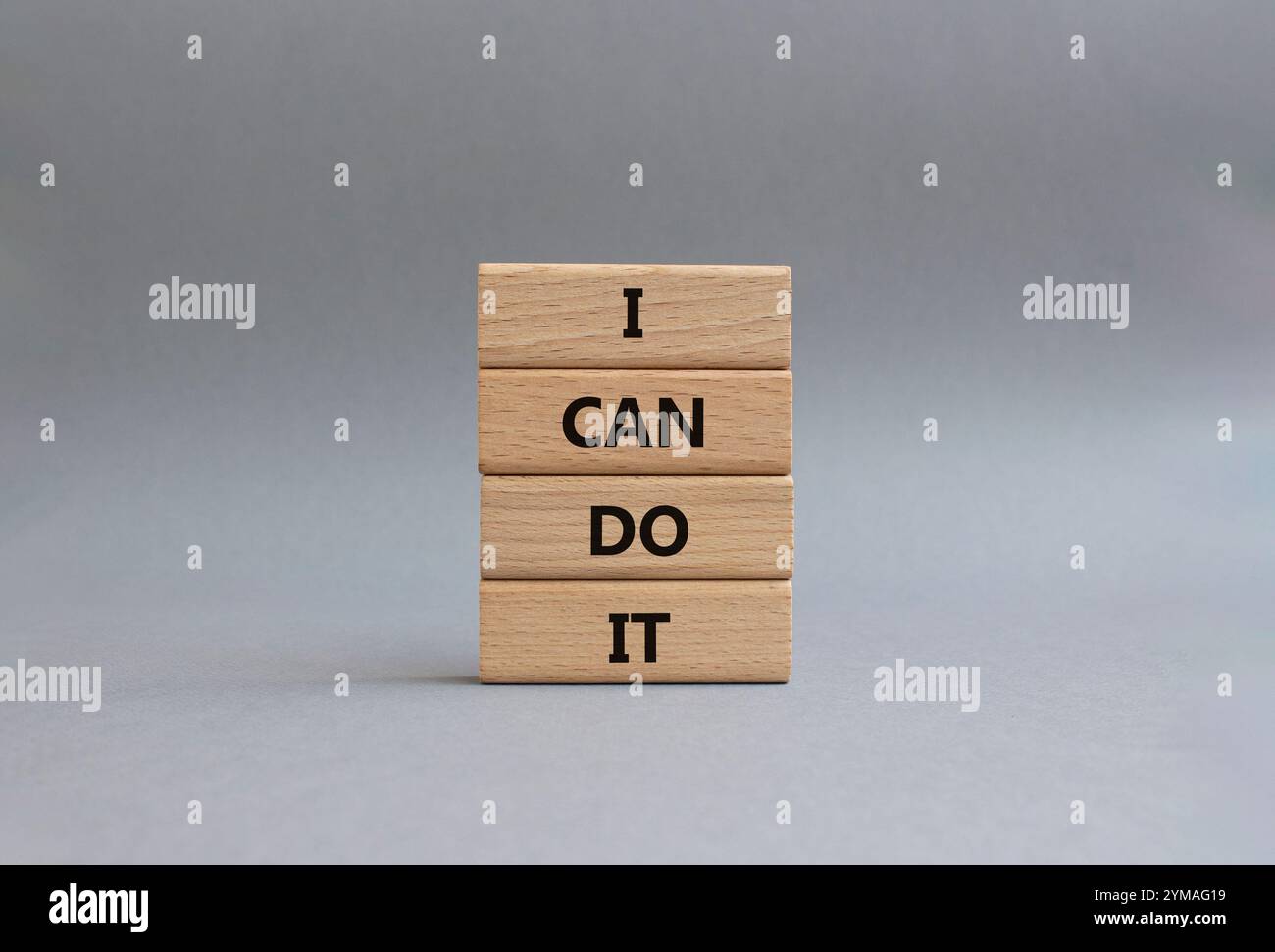 I can do it symbol. Concept words I can do it on wooden blocks ...
