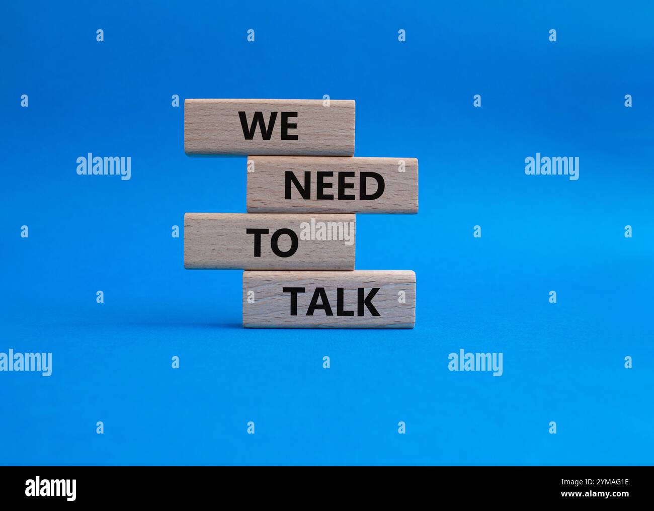We need to talk symbol. Concept words We need to talk on wooden blocks ...