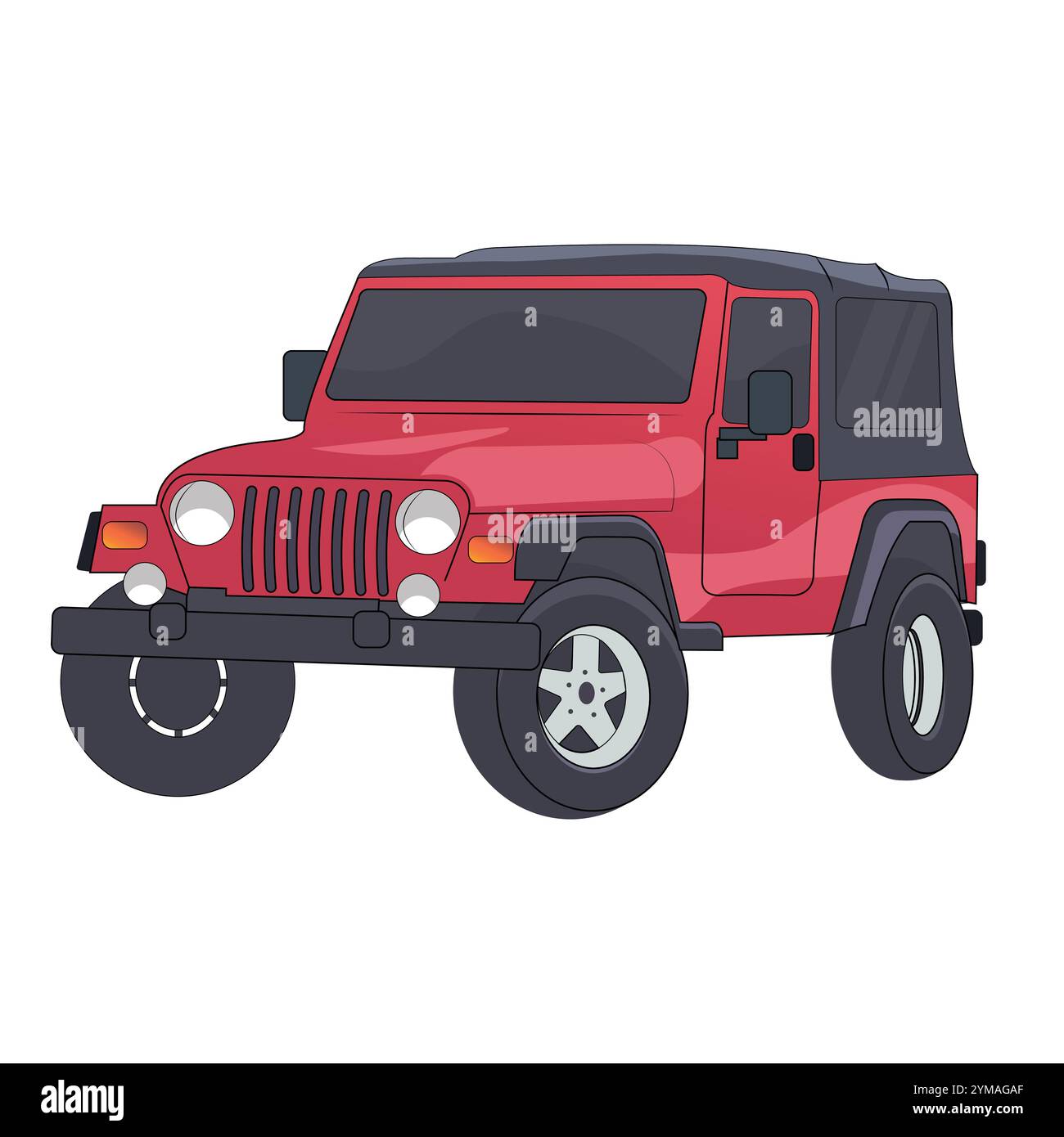 Red 4x4 Off-Road Adventure Vehicle Stock Vector Image & Art - Alamy