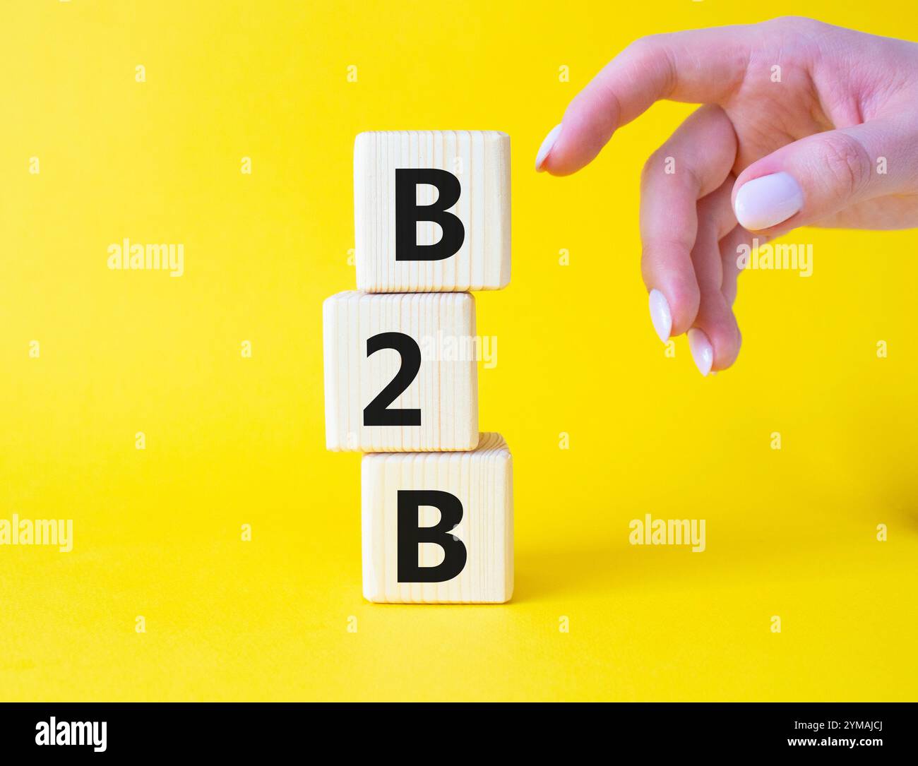 B2B, business to business marketing symbol. Concept word B2B on wooden ...
