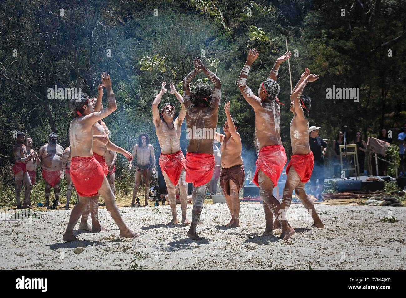 VICTORIAN TREATY NEGOTIATIONS CEREMONY Dancers perform while Chairs of ...