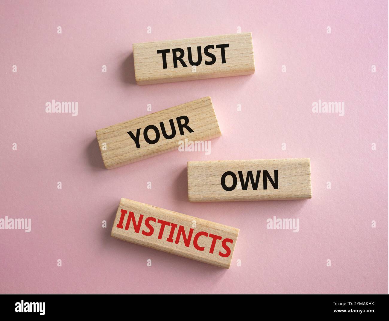 Trust your own Instincts symbol. Concept words Trust your own Instincts on wooden blocks ...
