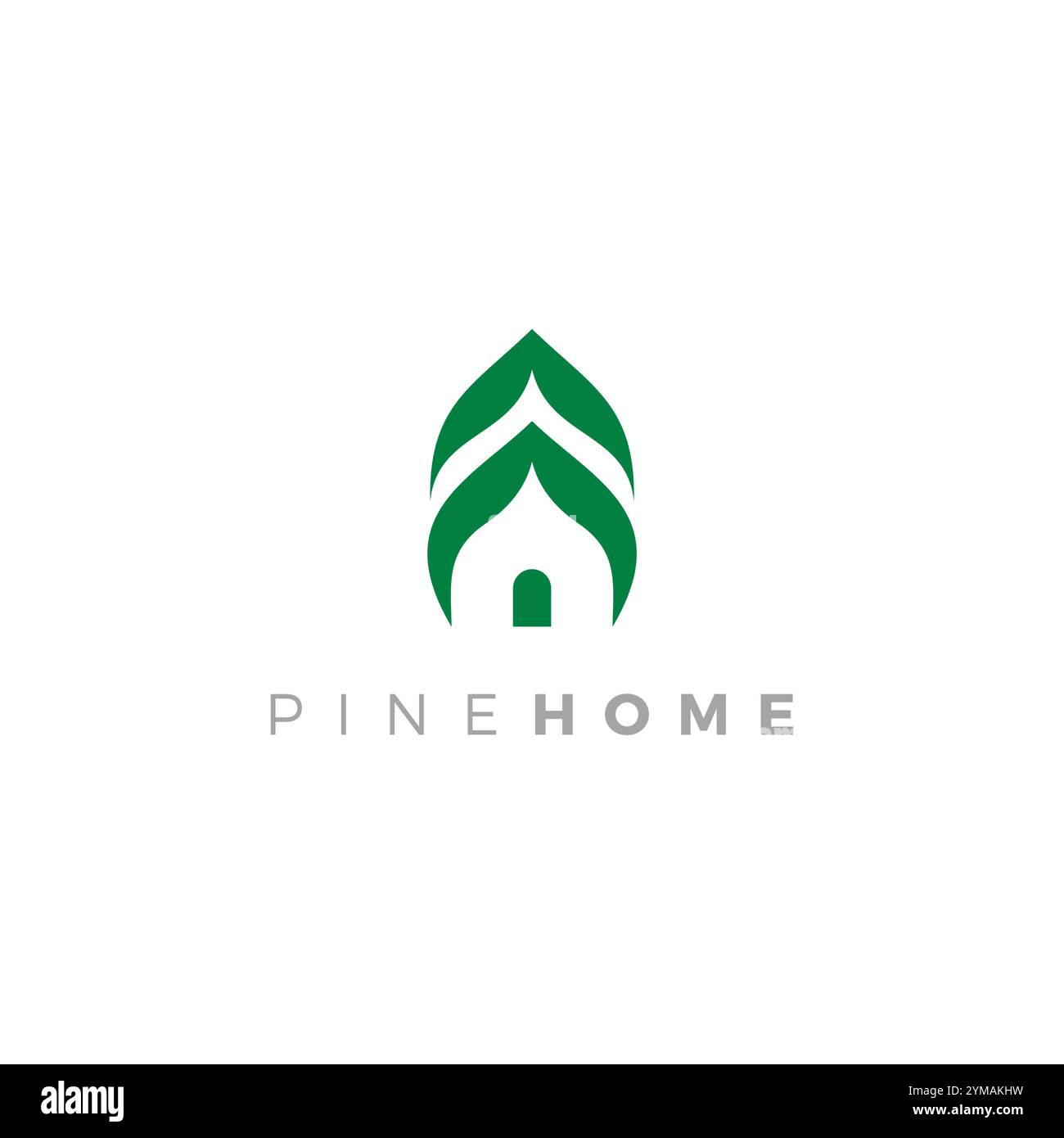 Pine Home Logo Design. Pine Icon Vector Stock Vector Image & Art - Alamy