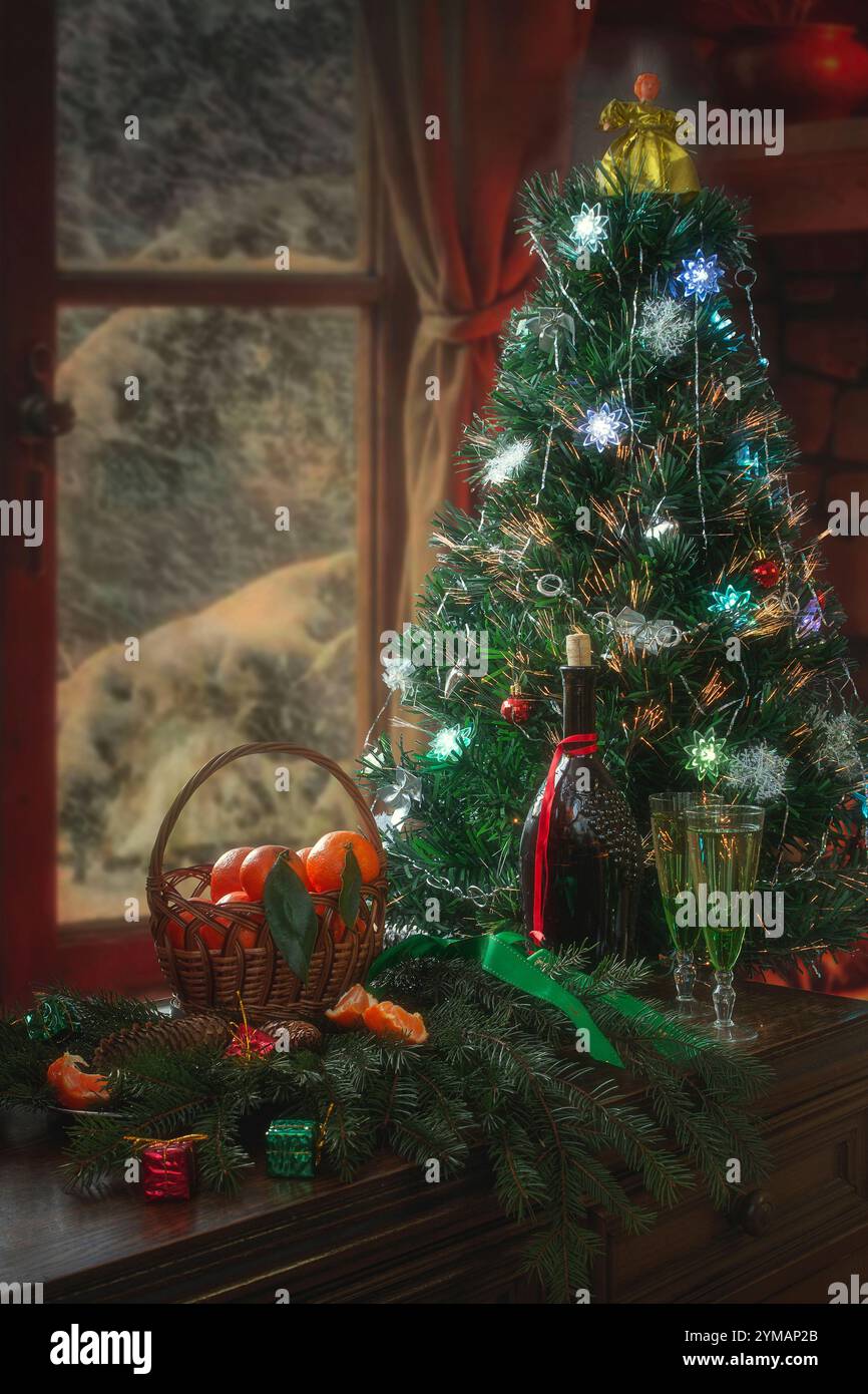 Branches christmas tree gift hi-res stock photography and images - Alamy