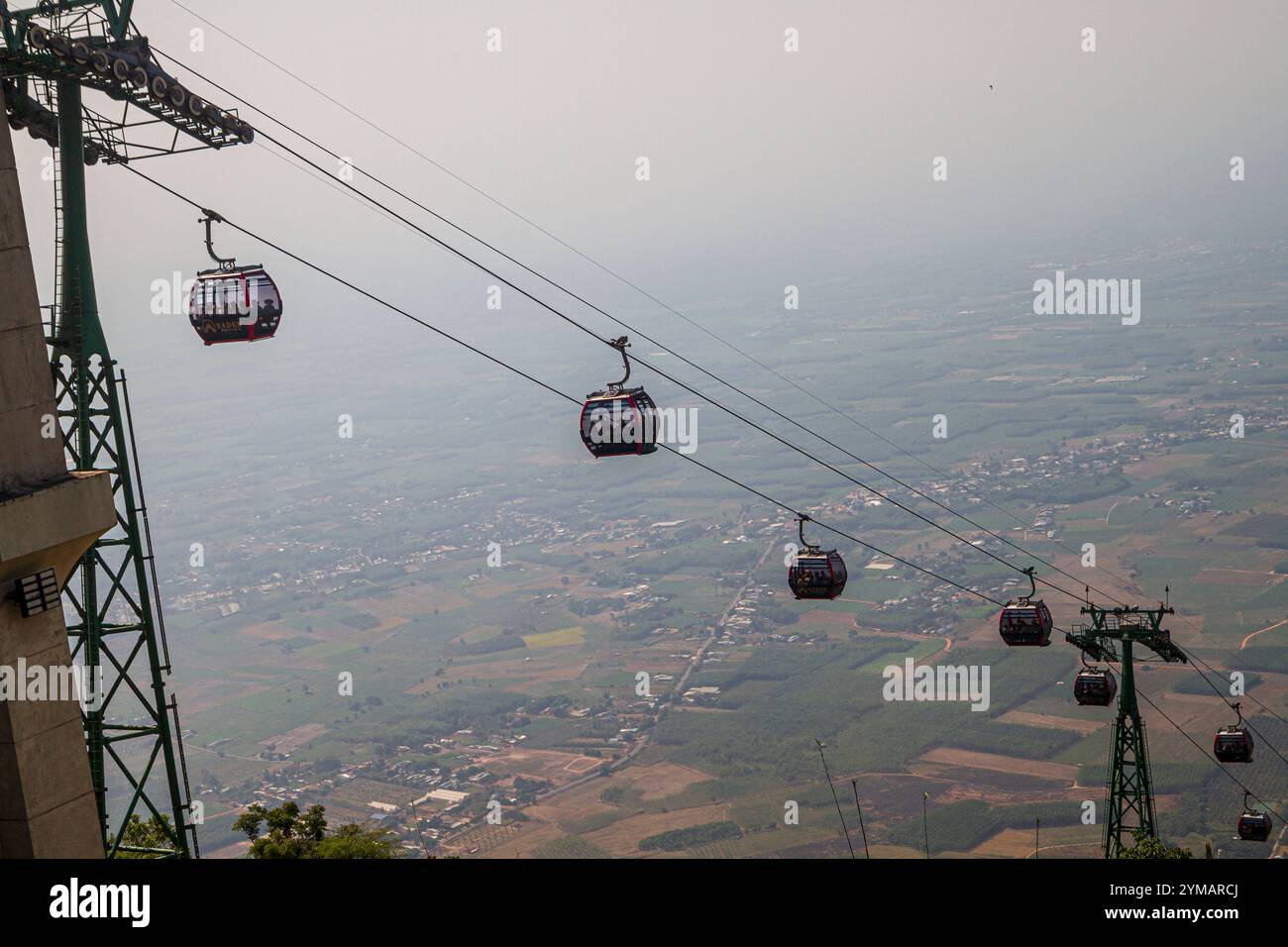 Cable Car in Ba Den Mountain, the highest place in the Southern region ...