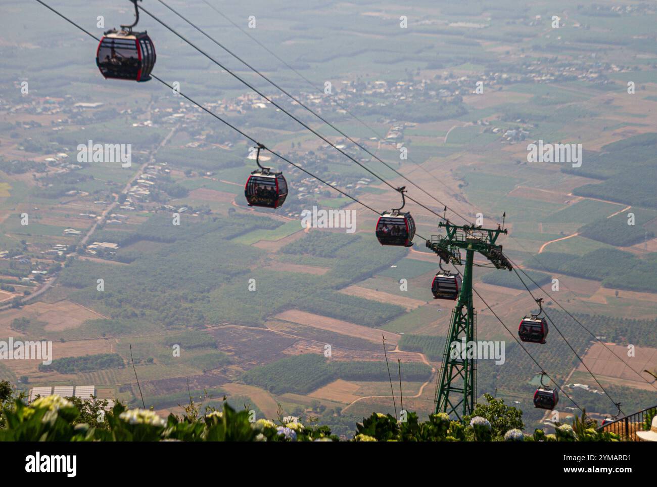 Cable Car in Ba Den Mountain, the highest place in the Southern region ...