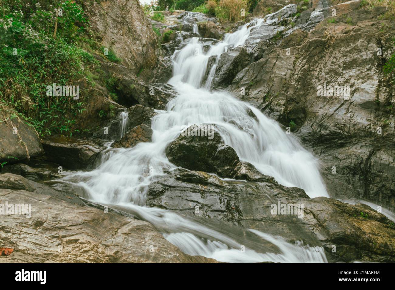 Khlong Lan waterfall , Kamphaeng Phet Province, Thailand. long exposure photo Stock Photo - Alamy