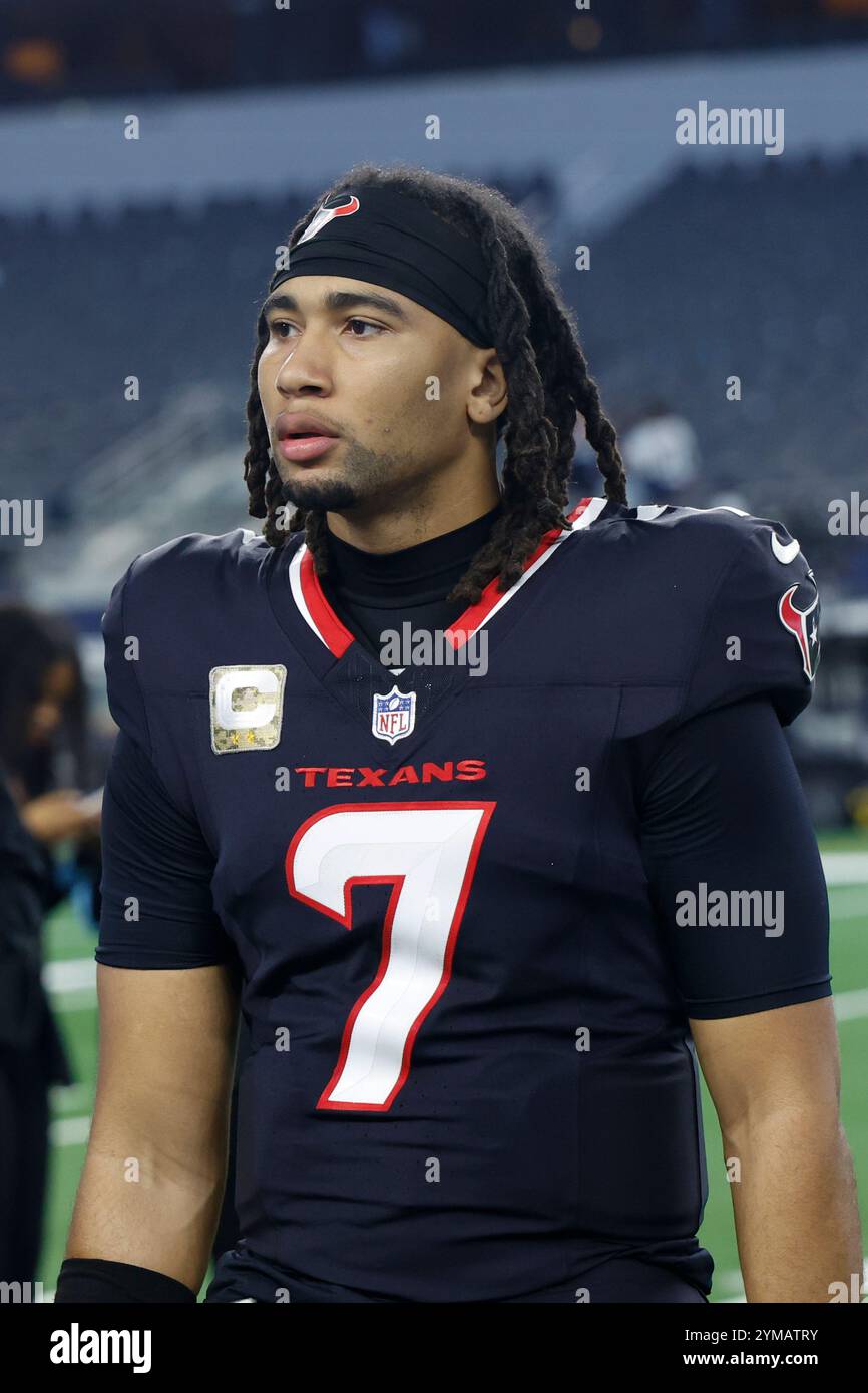 Houston Texans quarterback C.J. Stroud (7) after an NFL football game ...