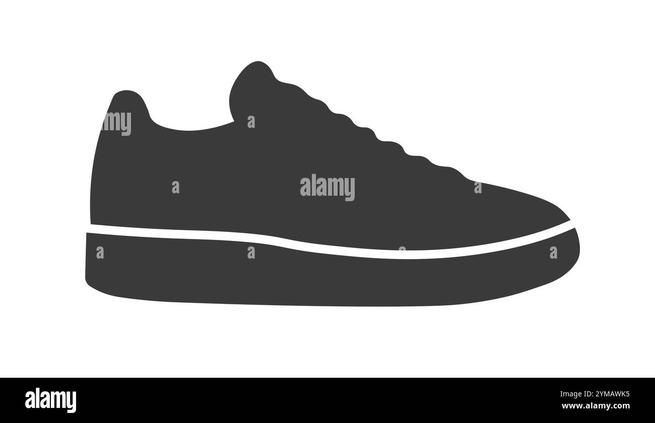 Shoe icon symbol shape. Sneakers logo sign silhouette. Sport trainer ...