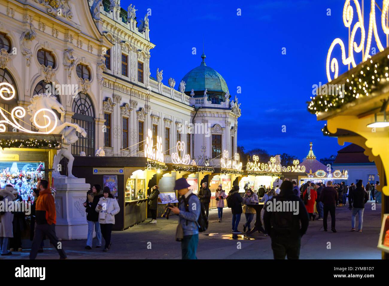 vienna, austria, 20 nov 2024, advent market in front of castle ...