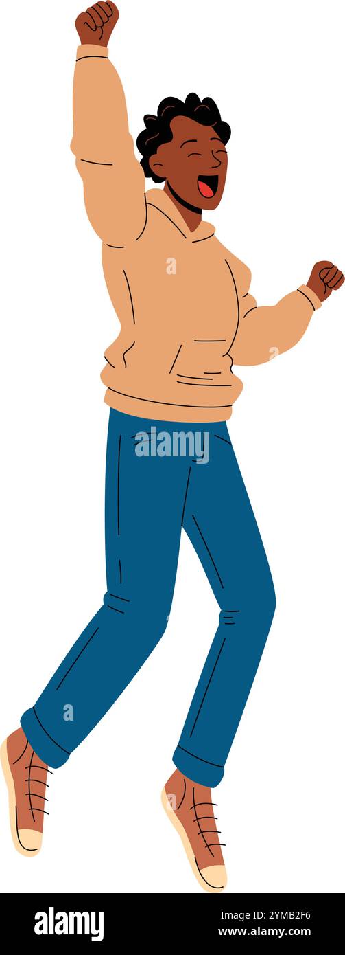 Joyful excited modern positive Stock Vector Images - Alamy