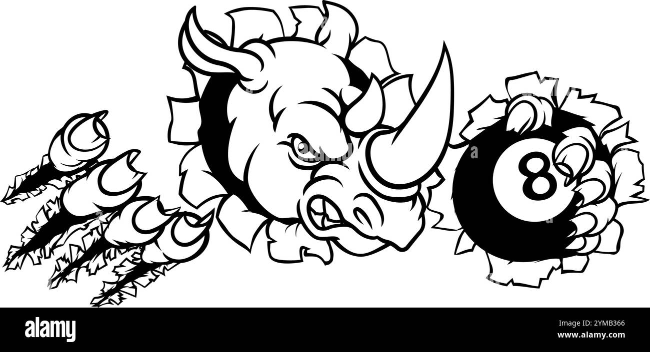 Cartoon eight ball Black and White Stock Photos & Images - Alamy