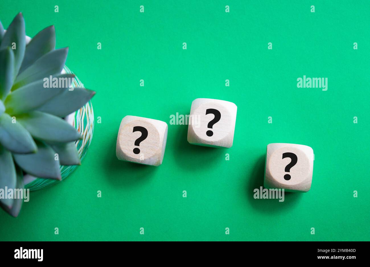 Question marks symbol. Concept words question mark on wooden cube ...