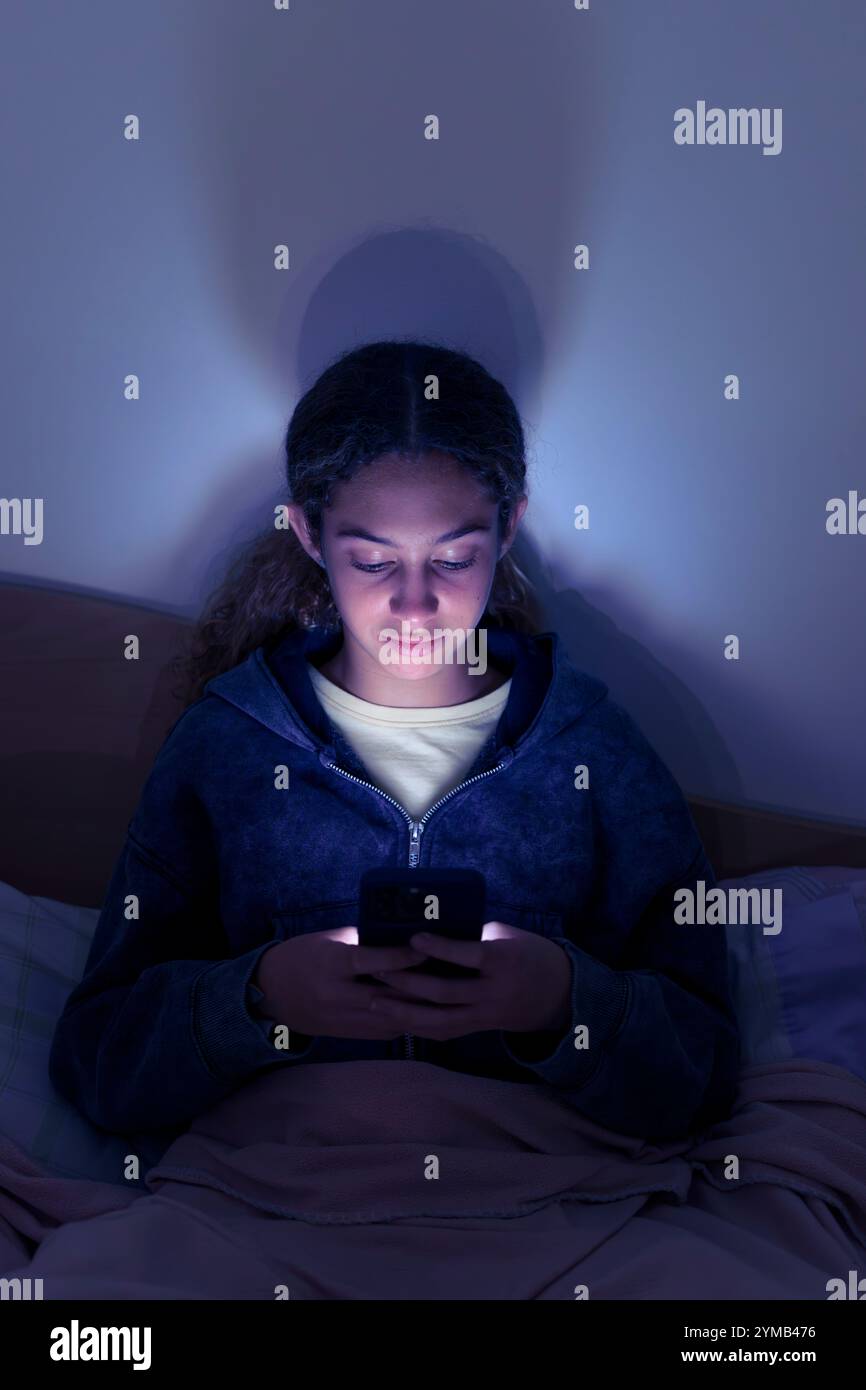 Sad blue girl digital hi-res stock photography and images - Alamy