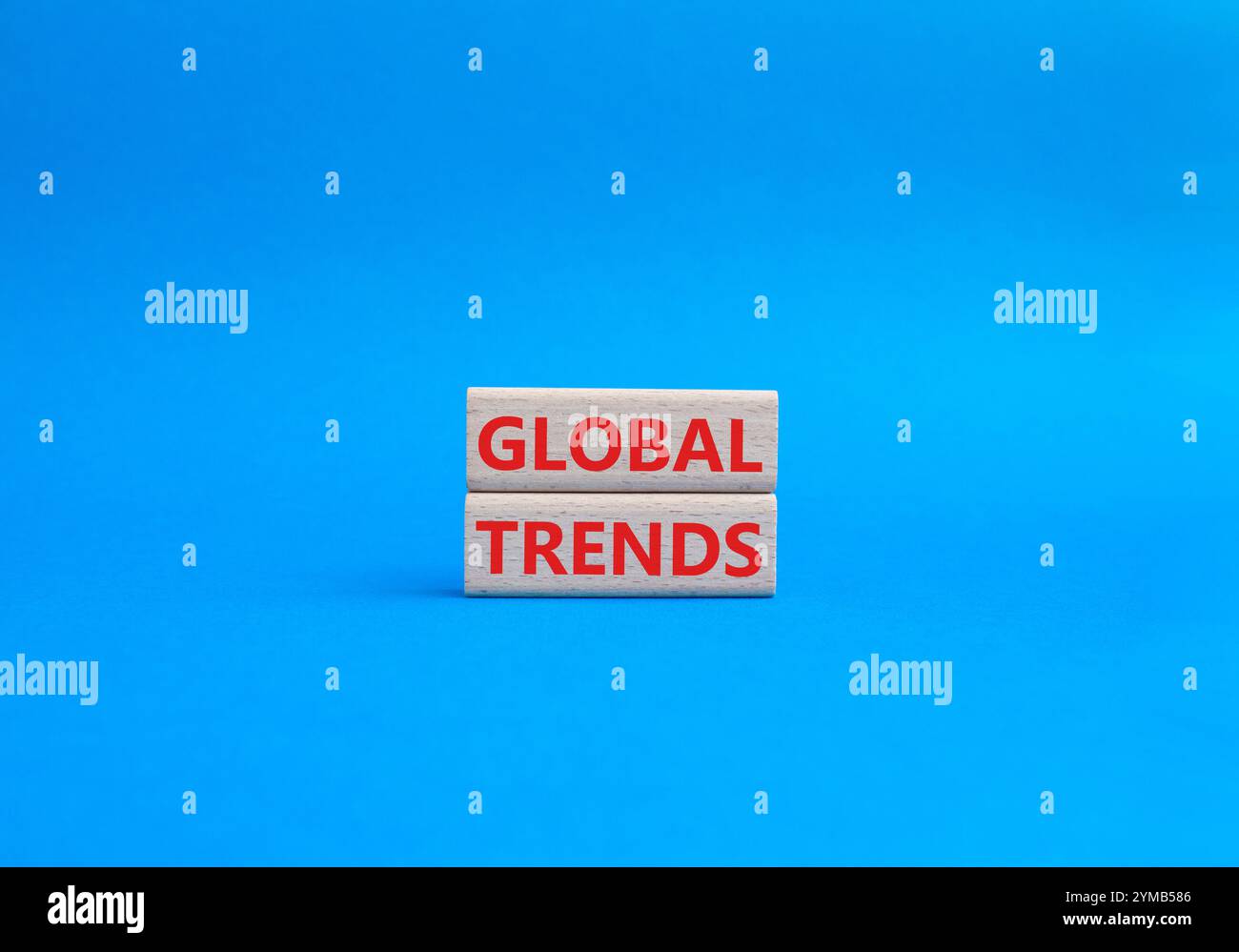 Global Trends symbol. Wooden blocks with words Global Trends. Beautiful ...