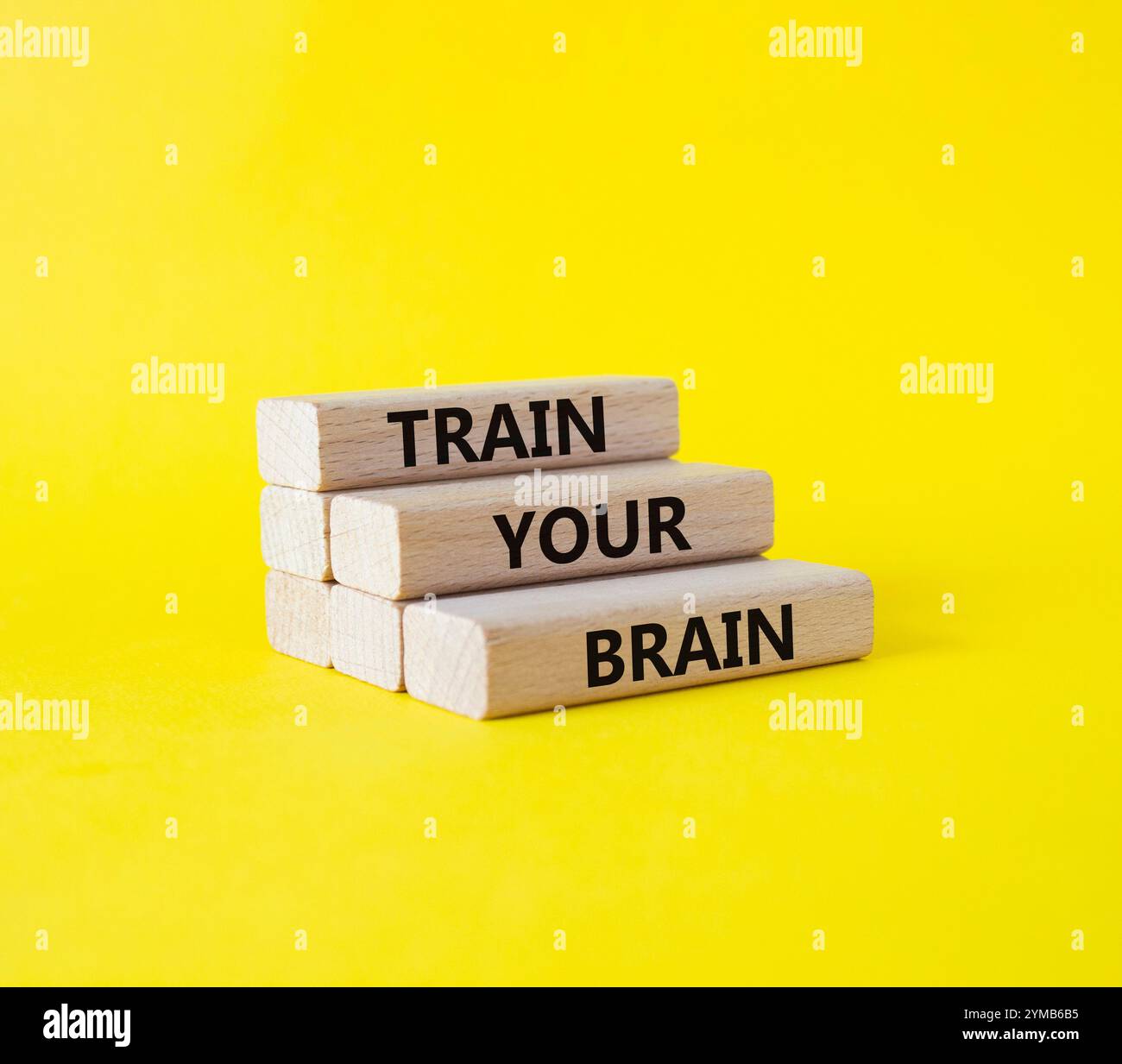 Train Your Brain symbol. Concept words Train Your Brain on wooden ...