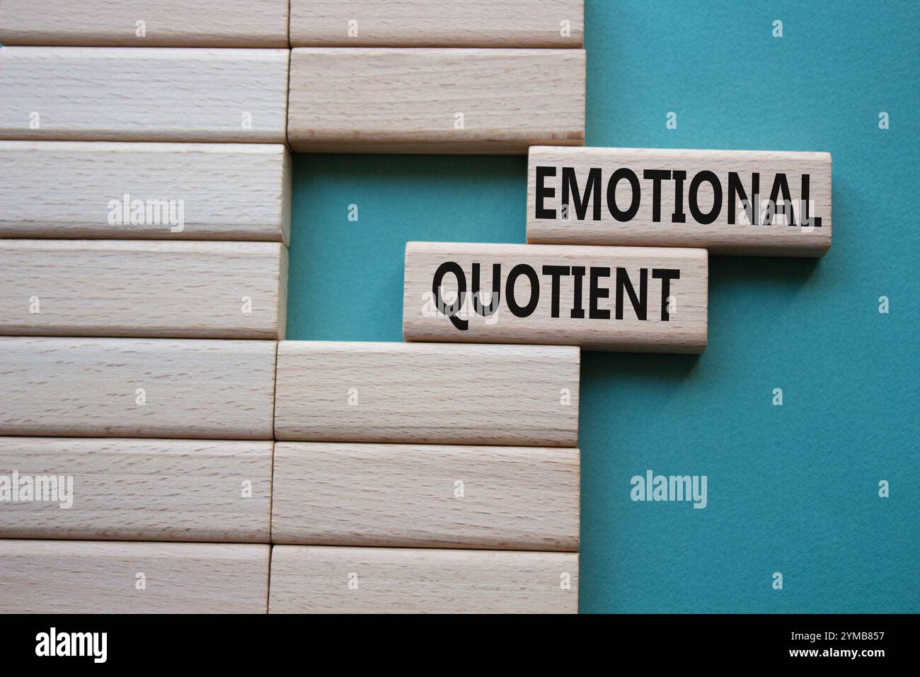 Emotional Quotient symbol. Wooden blocks with words Emotional Quotient ...