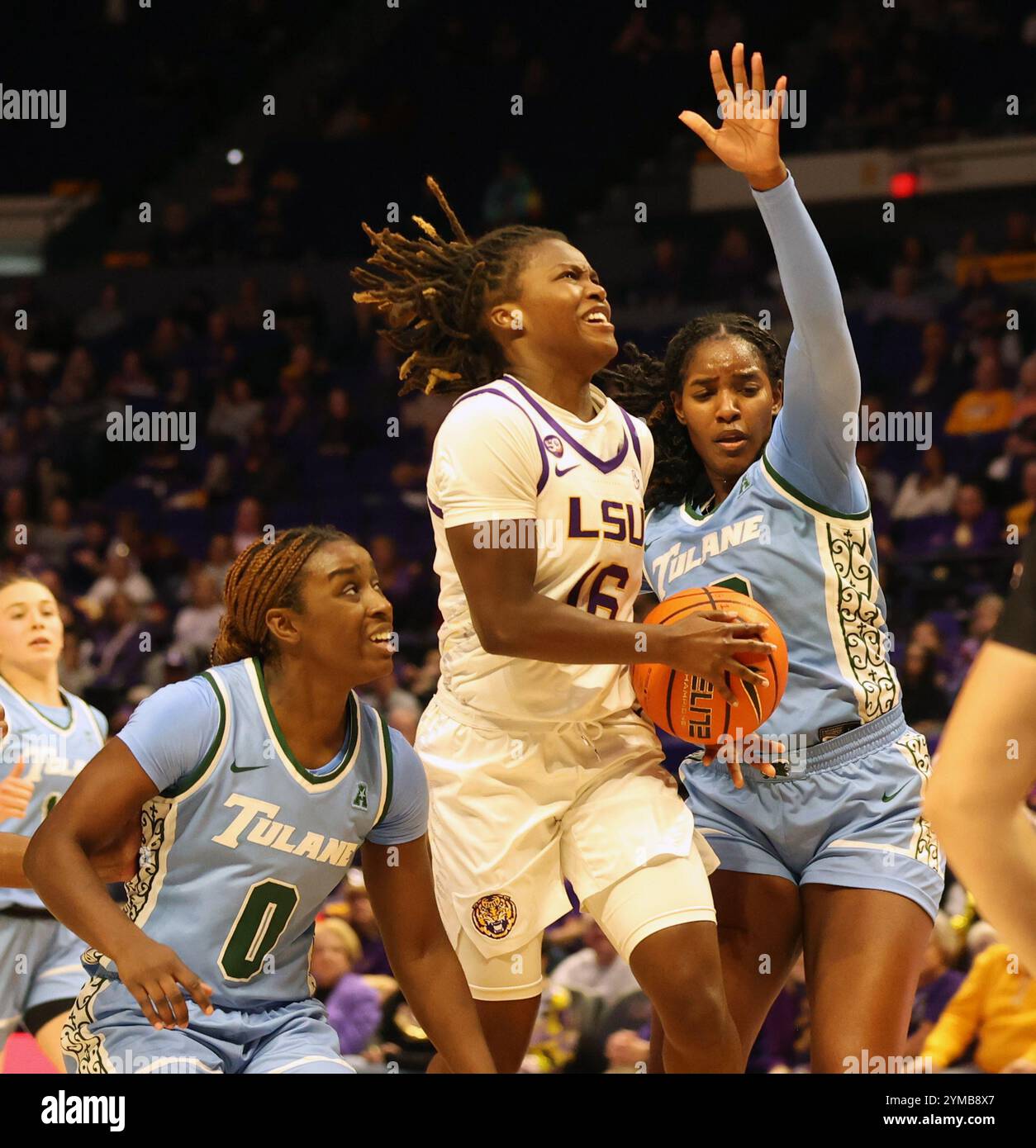 Baton Rouge, United States. 20th Nov, 2024. LSU Lady Tigers guard ...