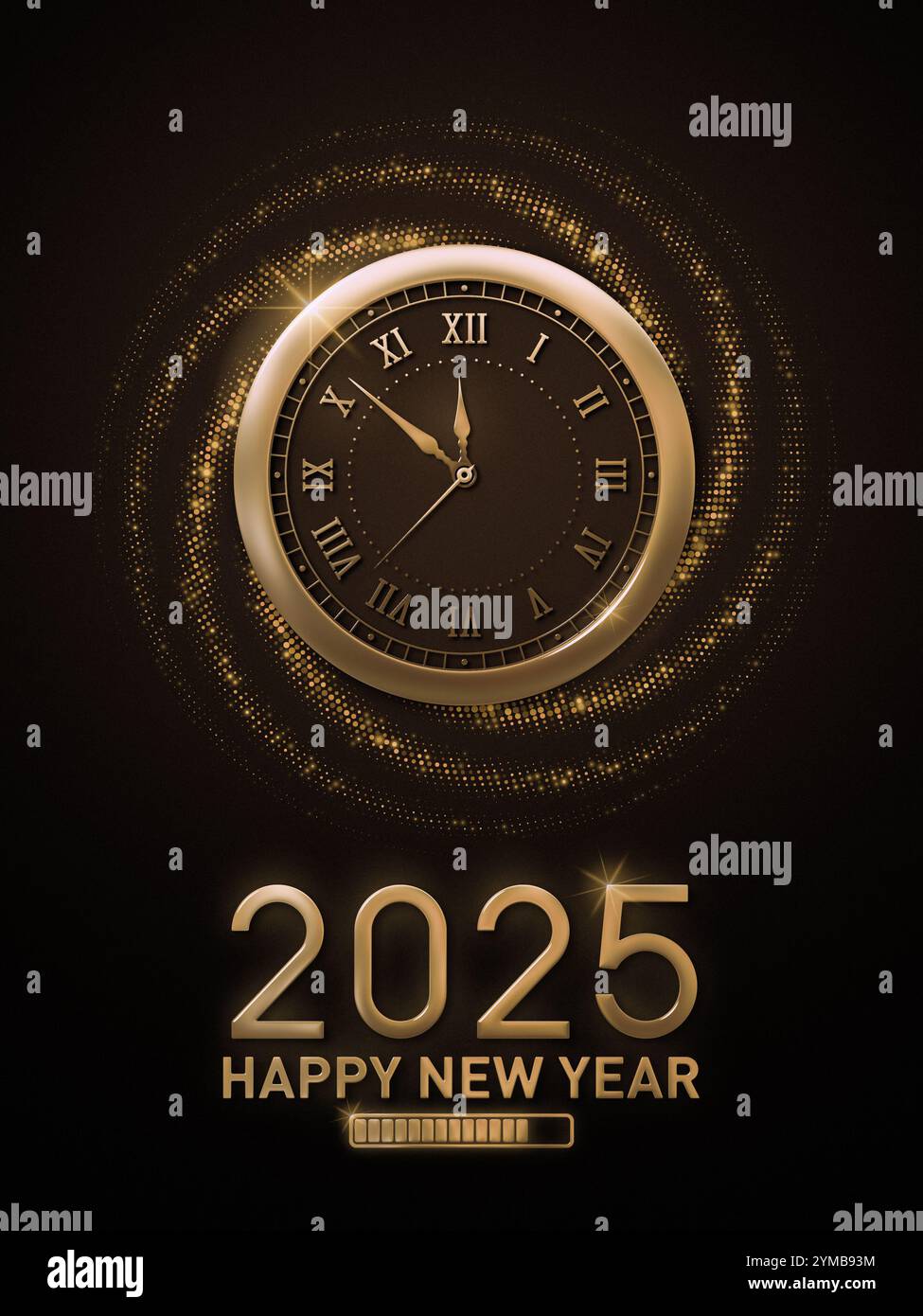 New Year 2025 Countdown Clock Shows the New Year 2025 loading with a ...