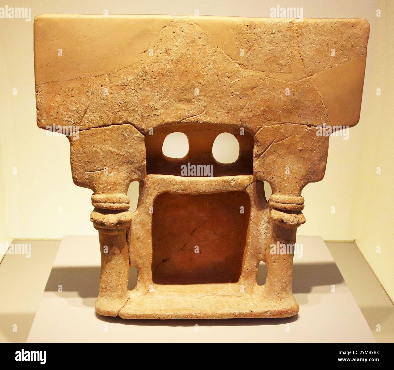 6615. Clay model of a Shrine, Iron Age, 9th. – 8th. C. BC. Naos, Jordan ...