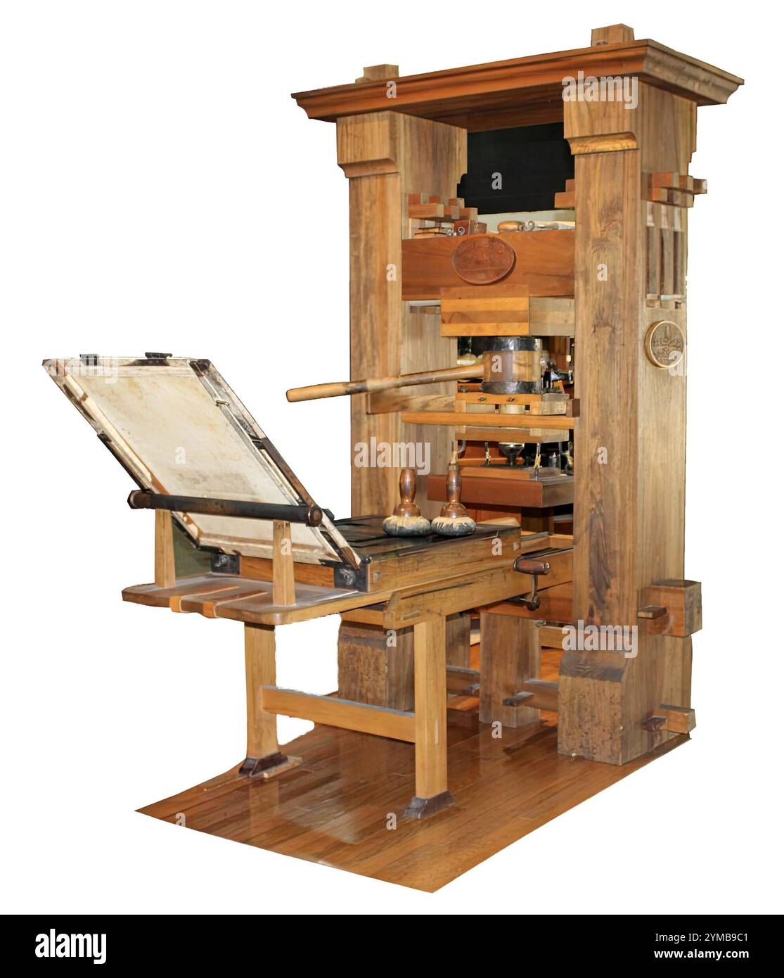7408. The first printing press invented by Johanes Gutenberg in Mainz ...