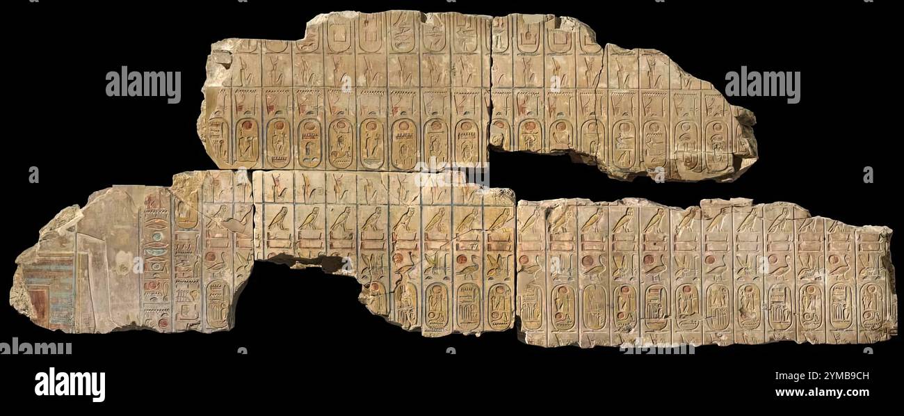 7416. The Abydos King List of Ramesses II, a list of Ancient Egyptian ...